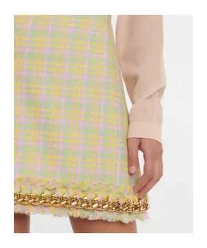 Versace Embellished Cotton-blend Miniskirt