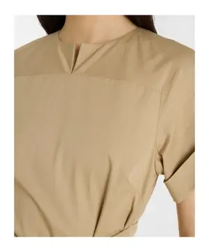 PATOU Gathered Cotton Midi Dress - No