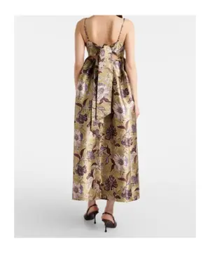 ALEMAIS Citron Floral Midi Dress