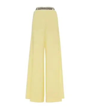 Stella McCartney High-rise Wool Palazzo Pants - Yellow