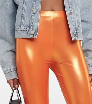 Alessandra Rich Lame Jersey Leggings