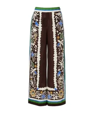 ALEMAIS Maroc Cotton Wide-leg Pants - Black