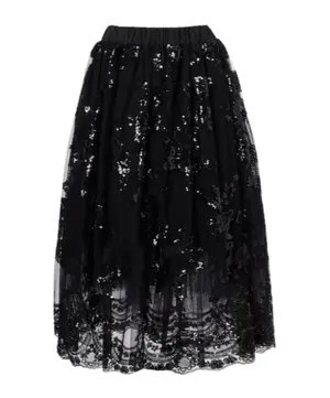 Simone Rocha Sequined Midi Skirt - Black