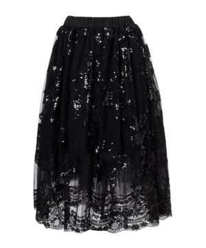 Simone Rocha Sequined Midi Skirt - Black