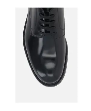 Prada Brushed Leather Lace-up Shoes