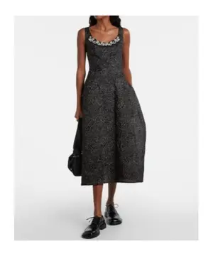 Simone Rocha Embellished Lamé Cocktail Dress
