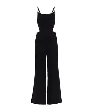 Simkhai Spaghetti Strap Backless Jumpsuit - Black