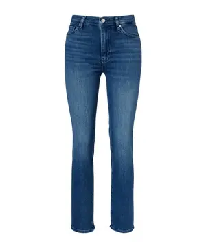 FRAME High-rise Straight Jeans - Blue