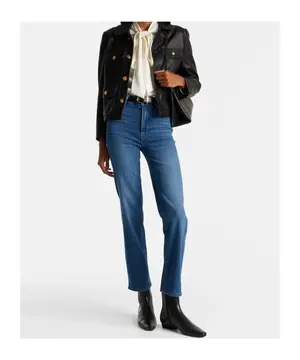 FRAME High-rise Straight Jeans