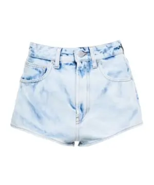 Alessandra Rich High-rise Denim Shorts - Blue