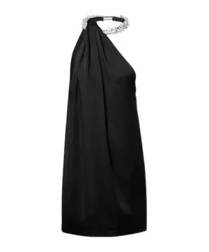 Stella McCartney Embellished Satin Minidress - Black
