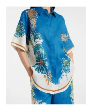 ALEMAIS Luda Floral Linen Shirt