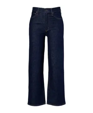 AGOLDE Ren High-rise Wide-leg Denim Trousers - Black