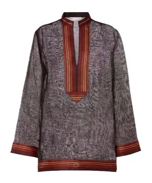 Tory Burch Sheer Linen Kaftan