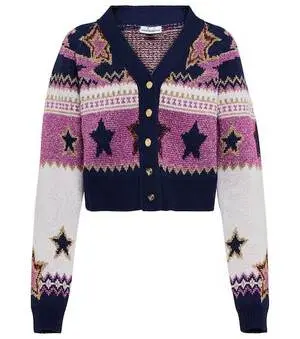 Rabanne Jacquard Cropped Cardigan