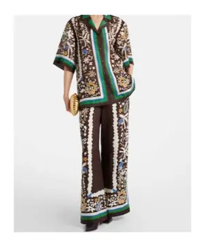 ALEMAIS Maroc Printed Oversized Ramie Shirt - Multicolor