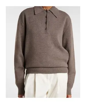 RÓHE Long Sleeve Knitted Polo Shirt