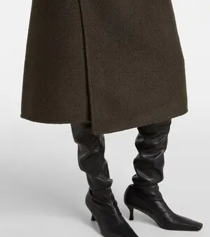 Proenza Schouler Bodhi Wool-blend Boucle Twill Wrap Skirt - Black