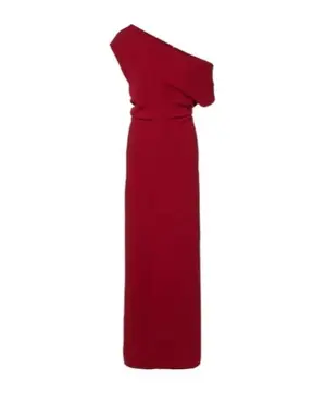Proenza Schouler Rosina One-shoulder Crepe Gown - Red