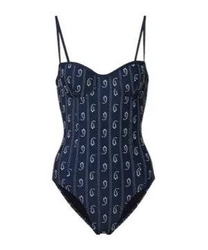 Tory Burch Printed Swimsuit - Black
