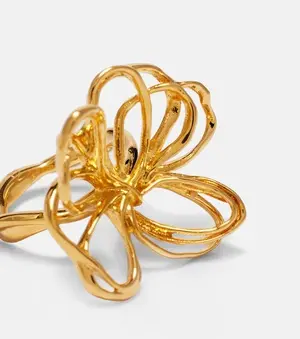 Oscar De La Renta Threaded Flower Ring