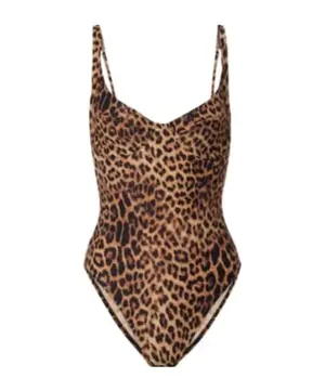 Melissa Odabash Mauritius Leopard-print Swimsuit - Brown