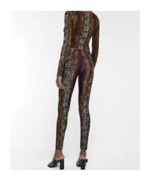 Versace Snake Print Cropped Top