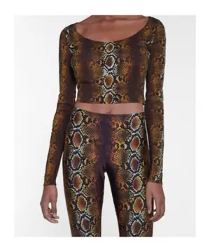 Versace Snake Print Cropped Top