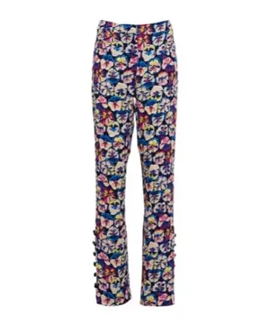 Rabanne Floral High-rise Flared Pants - Multicolor