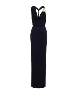 Rebecca Vallance Ayesha Embellished Halterneck Gown - Black