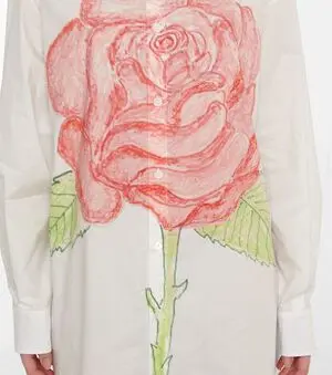 Marni Printed Cotton Poplin Shirt Dress