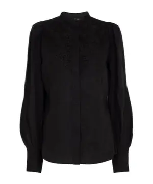 Isabel Marant Étoile Etima Lace-trimmed Linen-blend Blouse