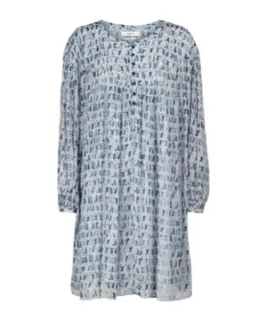 Isabel Marant Étoile Silorion Tie-dye Chiffon Minidress - Gray