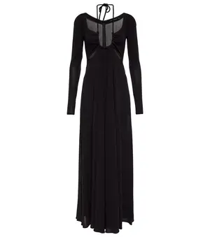 Proenza Schouler Cutout Jersey Maxi Dress - Black
