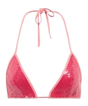 David Koma Sequined Halterneck Bralette