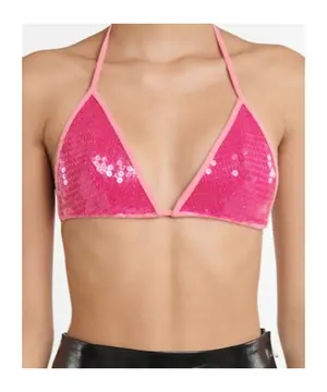David Koma Sequined Halterneck Bralette
