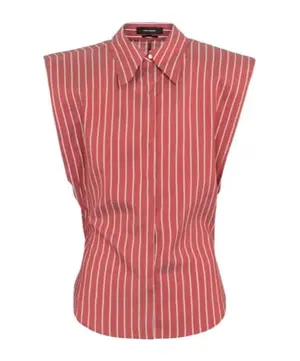 Isabel Marant Étoile Enza Pinstriped Silk Shirt - Pink