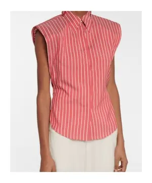 Isabel Marant Étoile Enza Pinstriped Silk Shirt