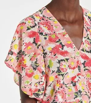 Stella McCartney Floral Silk Crêpe Blouse