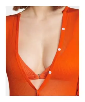 Dodo Bar Or Ribbed-knit Plunge Playsuit