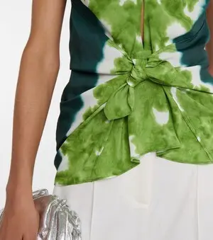 Altuzarra Pan Tie-dye Crêpe De Chine Top