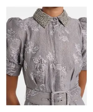 Rebecca Vallance Embellished Brocade Gown