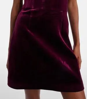 Rebecca Vallance Velvet Floral Appliqué Off-the-shoulder Mini Dress