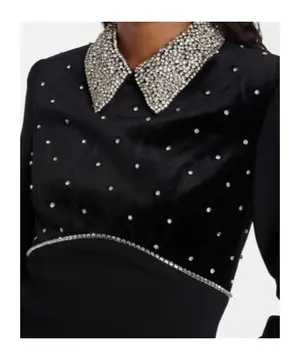 Rebecca Vallance Embellished Collar Midi Dress