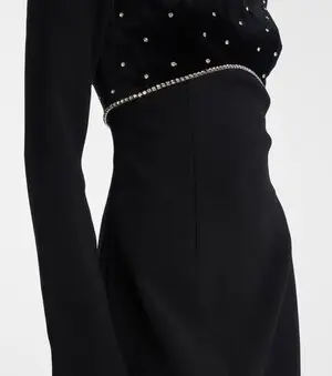 Rebecca Vallance Embellished Collar Midi Dress