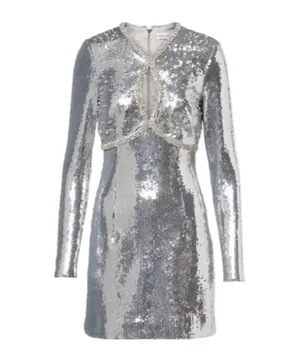 Rebecca Vallance Blythe Sequined Minidress - Gray