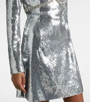Rebecca Vallance Blythe Sequined Minidress