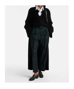 Polo Ralph Lauren Belted Checked Wool Tapered Pants