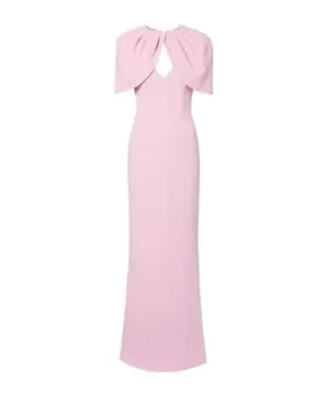 Rebecca Vallance Xena Caped Crepe Gown - Pink