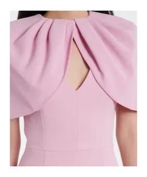 Rebecca Vallance Xena Caped Crepe Gown